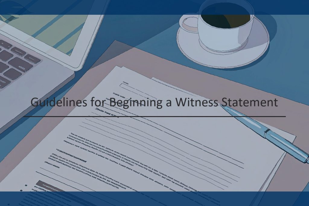 Guidelines for Beginning a Witness Statement - Lawful Work